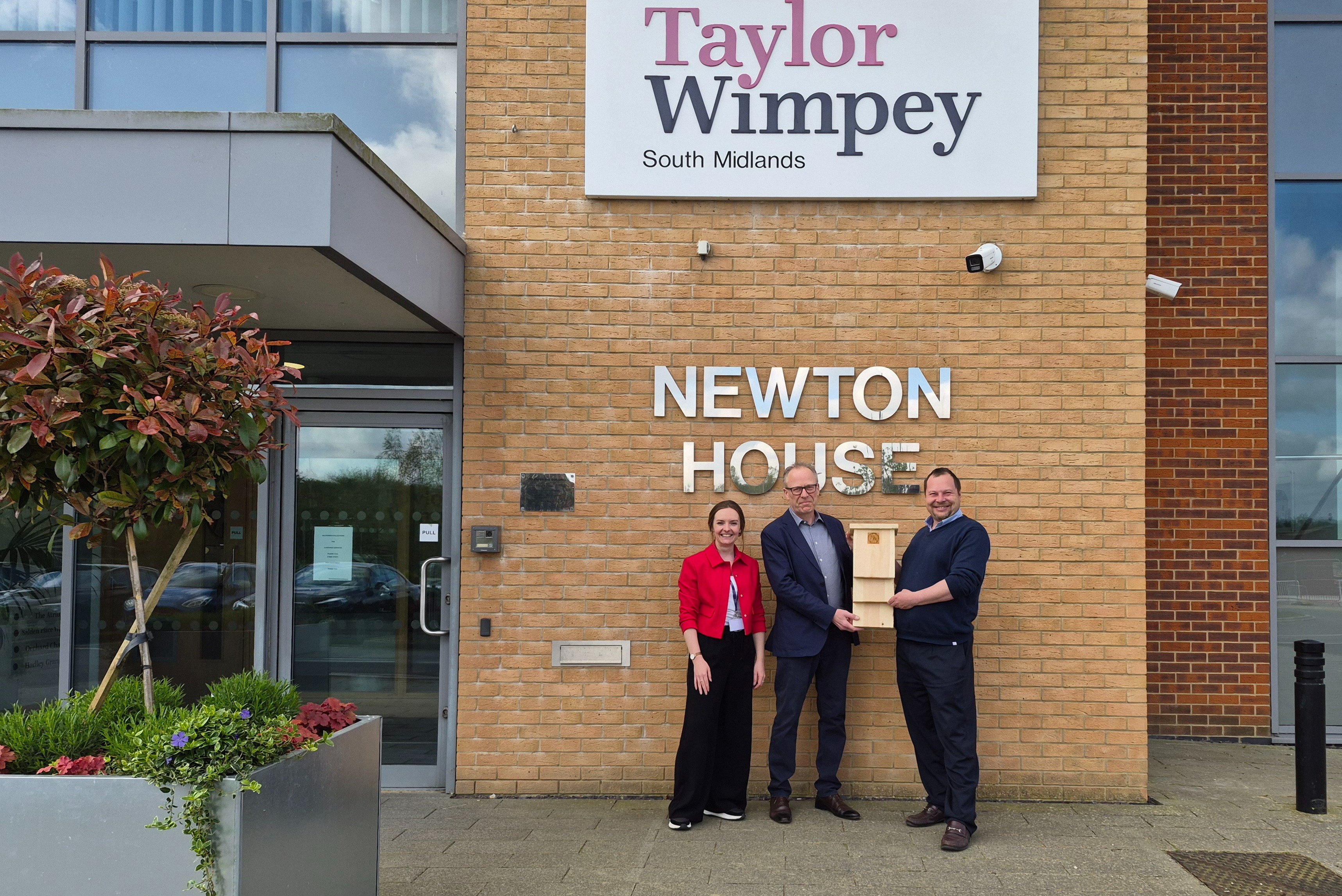 Milton Keynes College students gift handmade bat box to Taylor Wimpey ...